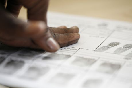 Suspect Has Their Fingerprints Taken Editorial Stock Photo - Stock ...