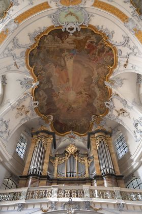 Organ Loft Rieger Organ Above Ceiling Editorial Stock Photo - Stock ...
