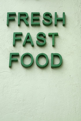 Lettering Fresh Fast Food Restaurant Sign Editorial Stock Photo - Stock ...