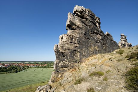 Rock Formations Teufelsmauer Nature Reserve Near Editorial Stock Photo ...