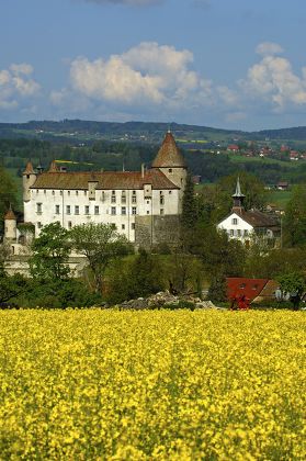 Oron Castle Oronlechatel Broye Canton Vaud Editorial Stock Photo ...