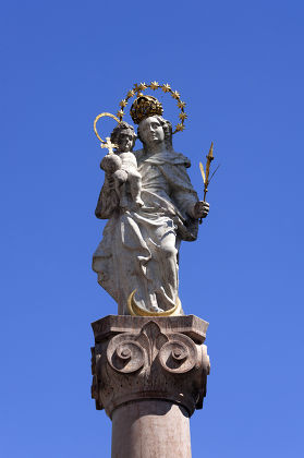 Marian Column Against Blue Sky Murnau Editorial Stock Photo - Stock ...