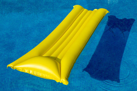 Yellow Lilo Swimming Pool Editorial Stock Photo - Stock Image ...