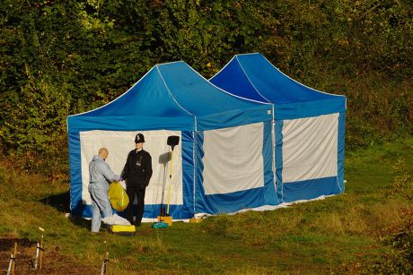Forensics Officers Working Around Tent Erected Editorial Stock Photo ...