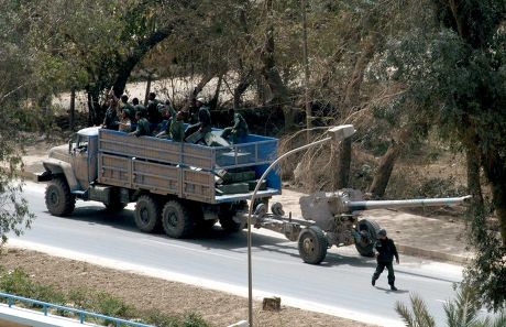 Truck Saddam Supporters Heavy Piece Artillery Editorial Stock Photo ...