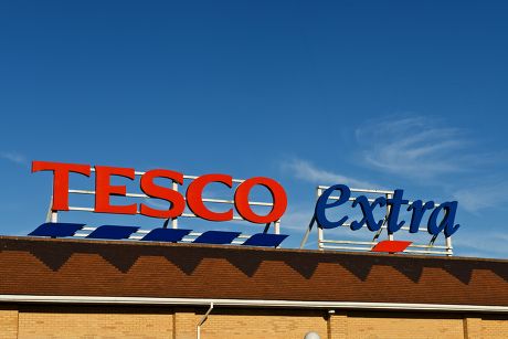 Tesco Extra Logo Displayed On Roof Editorial Stock Photo - Stock Image ...
