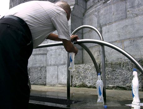 Filling Bottles Holy Water Spring Holy Editorial Stock Photo - Stock ...