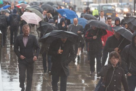 Wet and windy weather, London, Britain - 21 Oct 2014 Stock Pictures ...