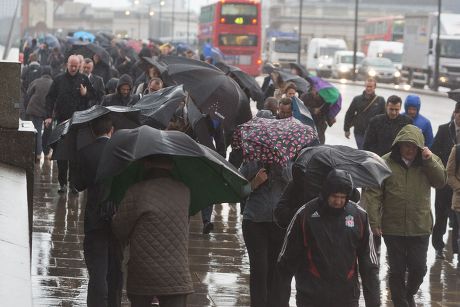 Wet and windy weather, London, Britain - 21 Oct 2014 Stock Pictures ...