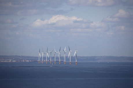 Teeside Offshore Wind Farm Near Saltburnbythesea Editorial Stock Photo ...