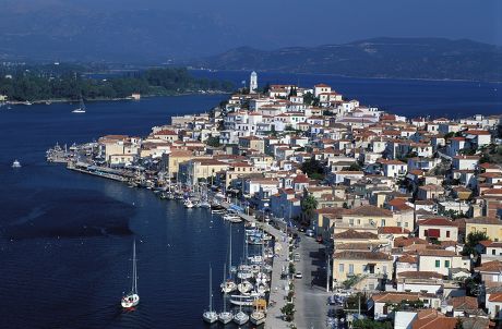 Poros Island Town Poros Port Editorial Stock Photo - Stock Image ...