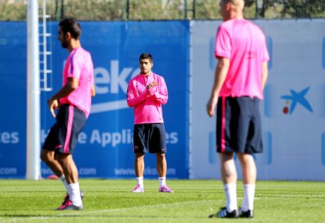 FC Barcelona training session at the Joan Gamper Sports City, Barcelona ...