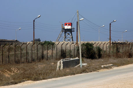 Egyptian Control Tower Seen Behind Barbed Editorial Stock Photo - Stock ...