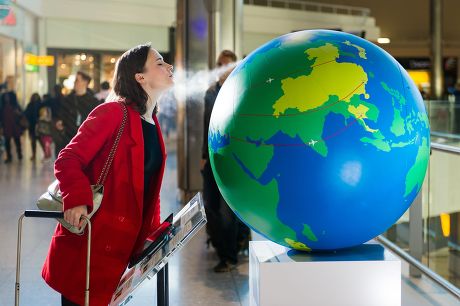 Passenger Laura Greene Tries Out Installation Editorial Stock Photo ...