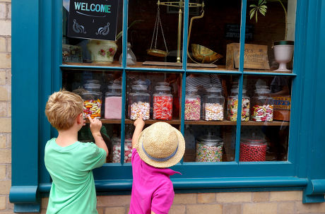 Children Choosing Sweets Sweet Shop Window Editorial Stock Photo ...