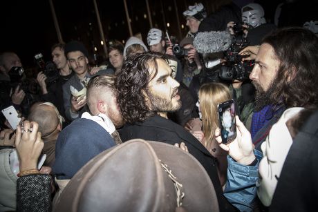 Russell Brand Joins Thousands Masked Guy Editorial Stock Photo - Stock ...