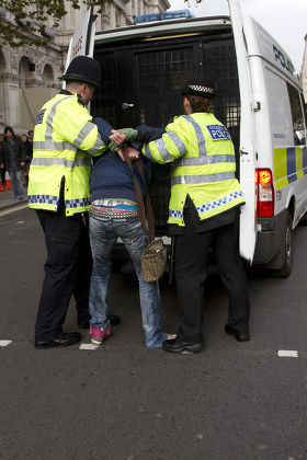 Man Arrested Led Police Van Throwing Editorial Stock Photo - Stock ...