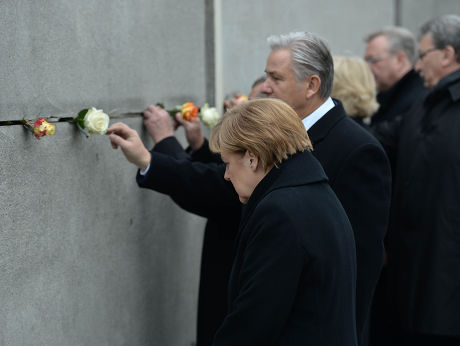 Chancellor Angela Merkel Klaus Wowereit Laying Editorial Stock Photo ...