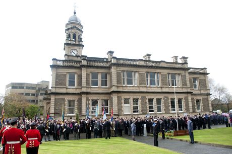 Remembrance Service, Llanelli, Wales, Britain - 09 Nov 2014 Stock ...