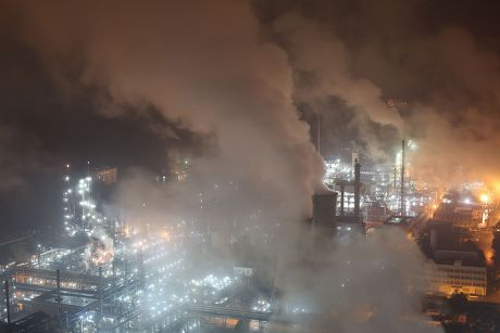 Factories Emitting Smoke Into Atmosphere Editorial Stock Photo - Stock ...