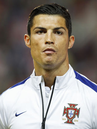 Portugals Forward Cristiano Ronaldo Looks Editorial Stock Photo - Stock ...