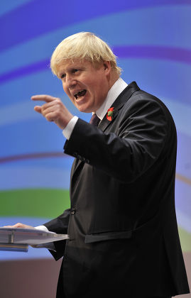 London Mayor Boris Johnson Onstage Conference Editorial Stock Photo ...
