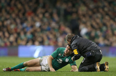 Irelands Jonathan Sexton Down Injured Editorial Stock Photo - Stock ...