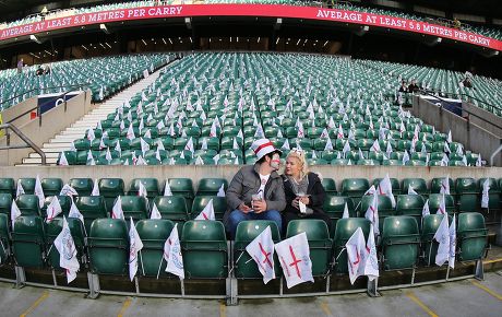 England Rugby Couple Arrive Early Editorial Stock Photo - Stock Image ...