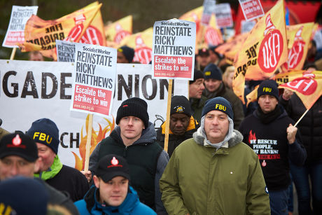 Fire Brigade Union Protest Editorial Stock Photo - Stock Image ...