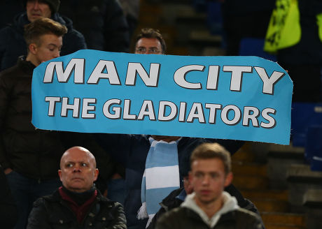 Manchester City Supporter Banner Saying Man Editorial Stock Photo ...