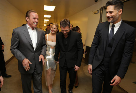 Arnold Schwarzenegger Lara Bingle Sam Worthington Editorial Stock Photo ...
