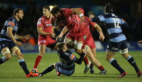 Scarlets Rory Pitman Drives Through Cardiff Editorial Stock Photo ...