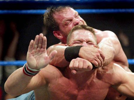 Wrestler Chris Benoit Holds John Cena Editorial Stock Photo - Stock ...