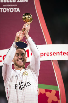 Sergio Ramos Real Madrid Celebrates Golden Editorial Stock Photo ...