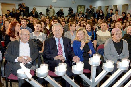 Prime Minister Benjamin Netanyahu His Wife Editorial Stock Photo ...