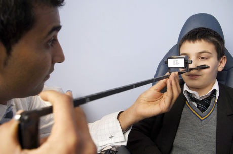 Optometrist Uses Near Point Rule Assess Editorial Stock Photo - Stock ...