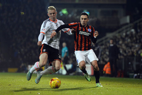 Fulhams Jack Grimmer Brightons Adrian Colunga Editorial Stock Photo ...