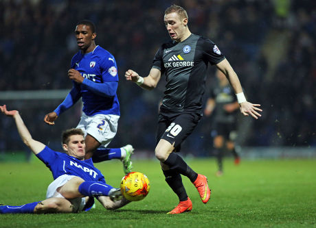 Peterborough Uniteds Marcus Maddison Fouled By Editorial Stock Photo ...