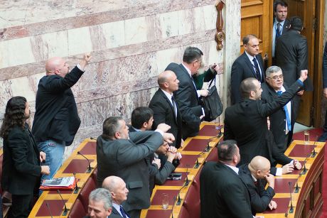 Golden Dawn Members Jeering Gesturing Editorial Stock Photo - Stock ...