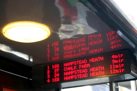 Digital Bus Information Signs On Bus Editorial Stock Photo - Stock ...