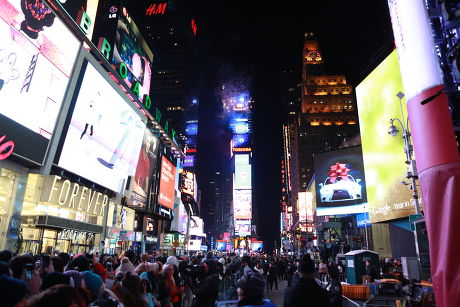 Fireworks Times Square New Years Eve Editorial Stock Photo - Stock ...