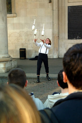 Juggler Performing Covent Garden London Britain Editorial Stock Photo ...