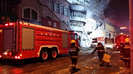 Firefighters Working Near Warehouse Collapsed Due Editorial Stock Photo ...