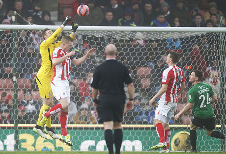 Stokes Keeper Jack Buckland Clears Wrexhams Editorial Stock Photo ...