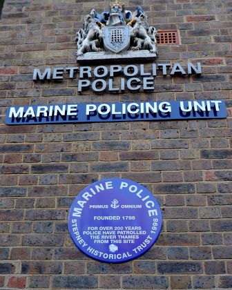 Marine Police Headquarters Blue Plaque Wapping Editorial Stock Photo ...