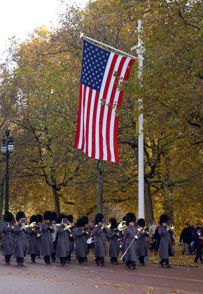 British Army Passing Under American Flag Editorial Stock Photo - Stock Image | Shutterstock