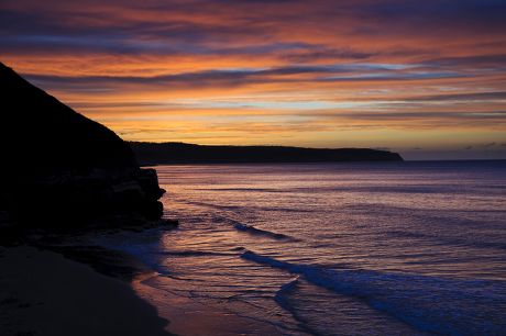 View Coastline Silhouetted Sunset Looking West Editorial Stock Photo ...