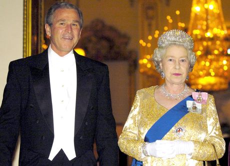 George W Bush Queen Elizabeth Ii Editorial Stock Photo - Stock Image ...