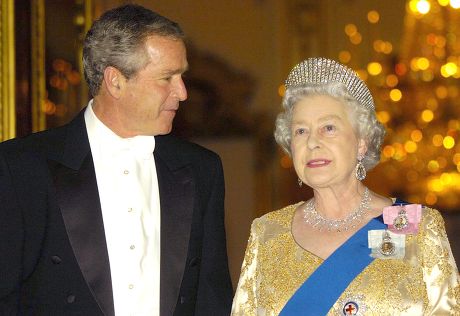 George W Bush Queen Elizabeth Ii Editorial Stock Photo - Stock Image ...