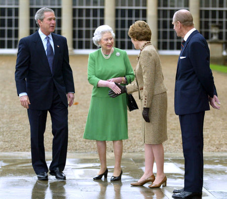 George W Bush Queen Elizabeth Ii Editorial Stock Photo - Stock Image ...